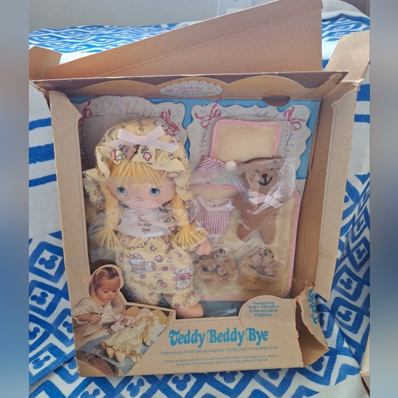 AmToy | Toys | Vintage 98 Amtoy Teddy Beddy Bye Doll With Accessories ...
